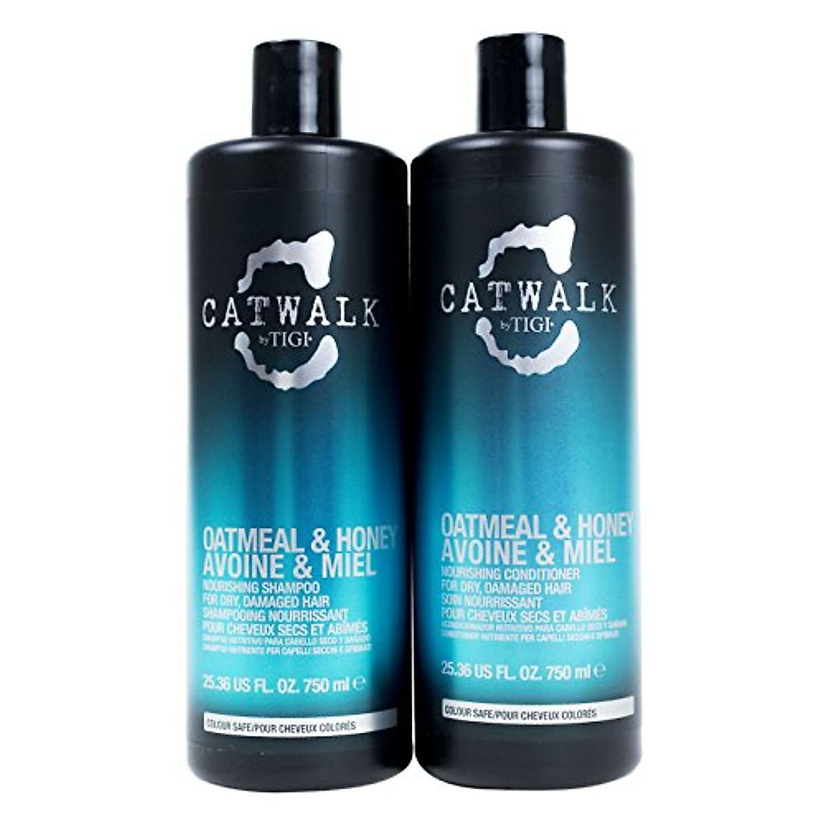 TIGI Catwalk Shampoo and Conditioner, Oatmeal & Honey, 25.36 Oz With Pumps