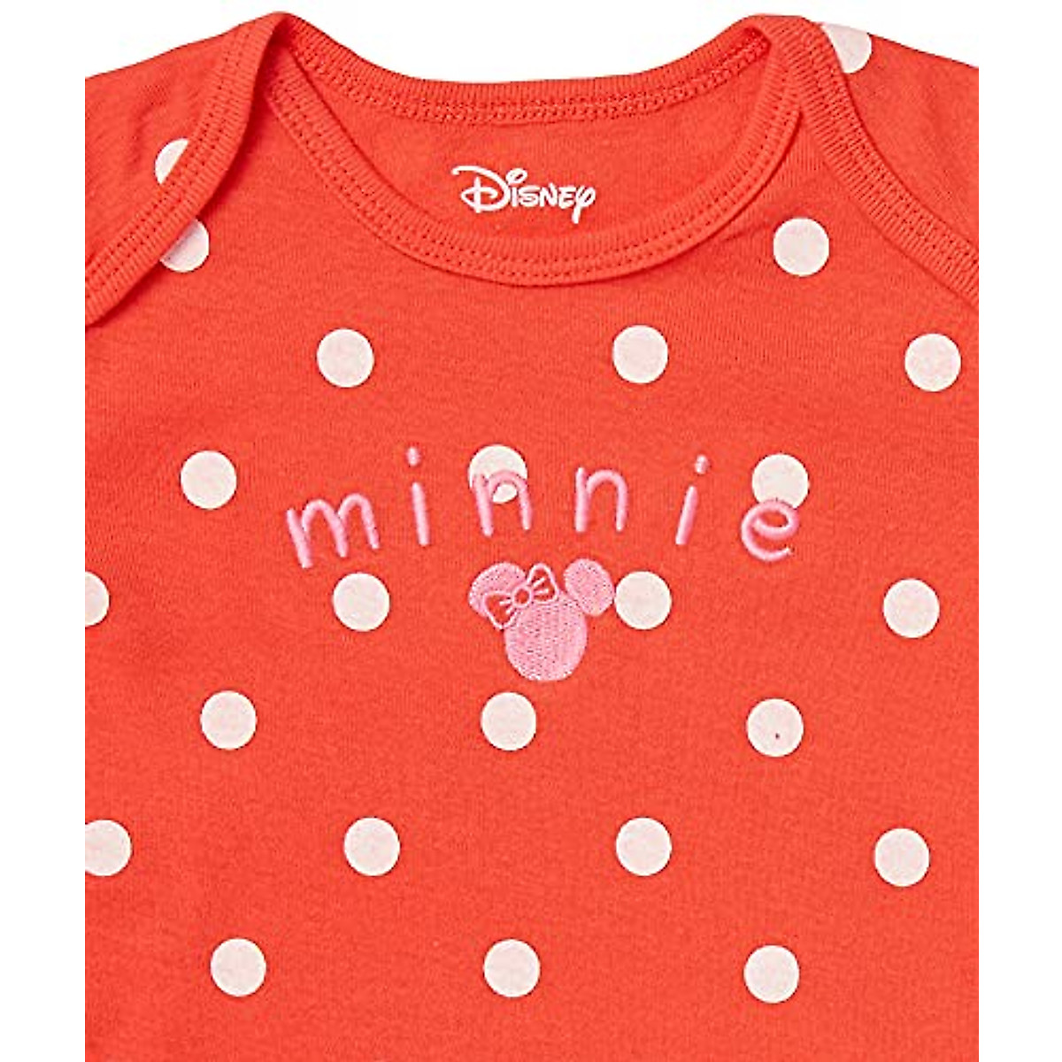 Amazon Essentials Disney | Marvel | Star Wars | Princess Baby Girls' Short-Sleeve Bodysuits, Pack of 6, Minnie Rainbow Chaser, 18 Months