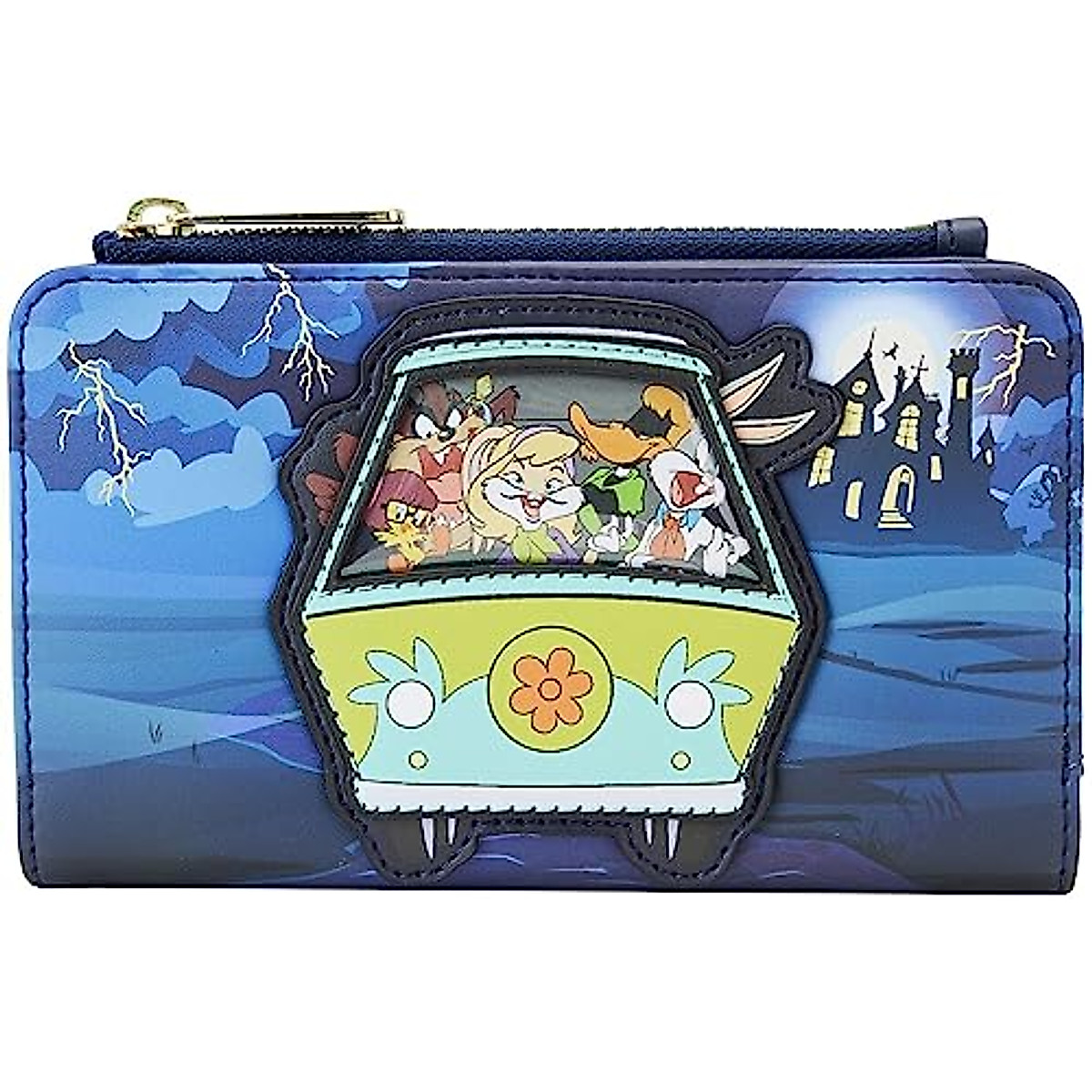 Warner Bros 100th Anniversary Looney Tunes Scooby-Doo Mash-Up Flap Wallet