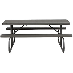 Lifetime 60110 6Ft Woodgrain FLD Picnic Table