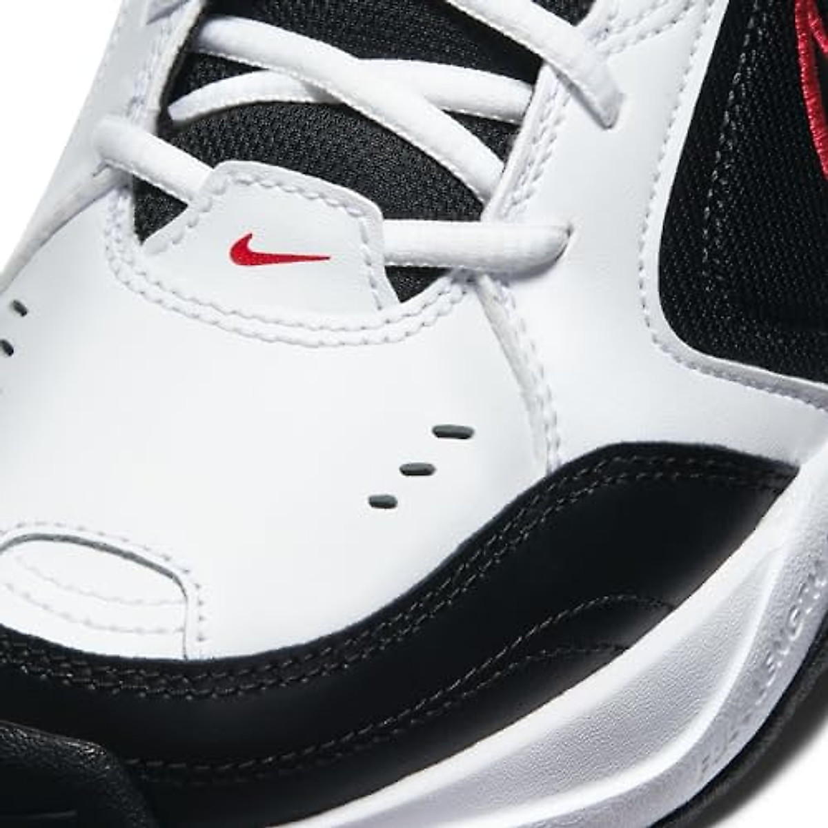Nike Air Monarch IV Training Shoe (4E) - White/Black/Varsity Red, Size 8.5 US