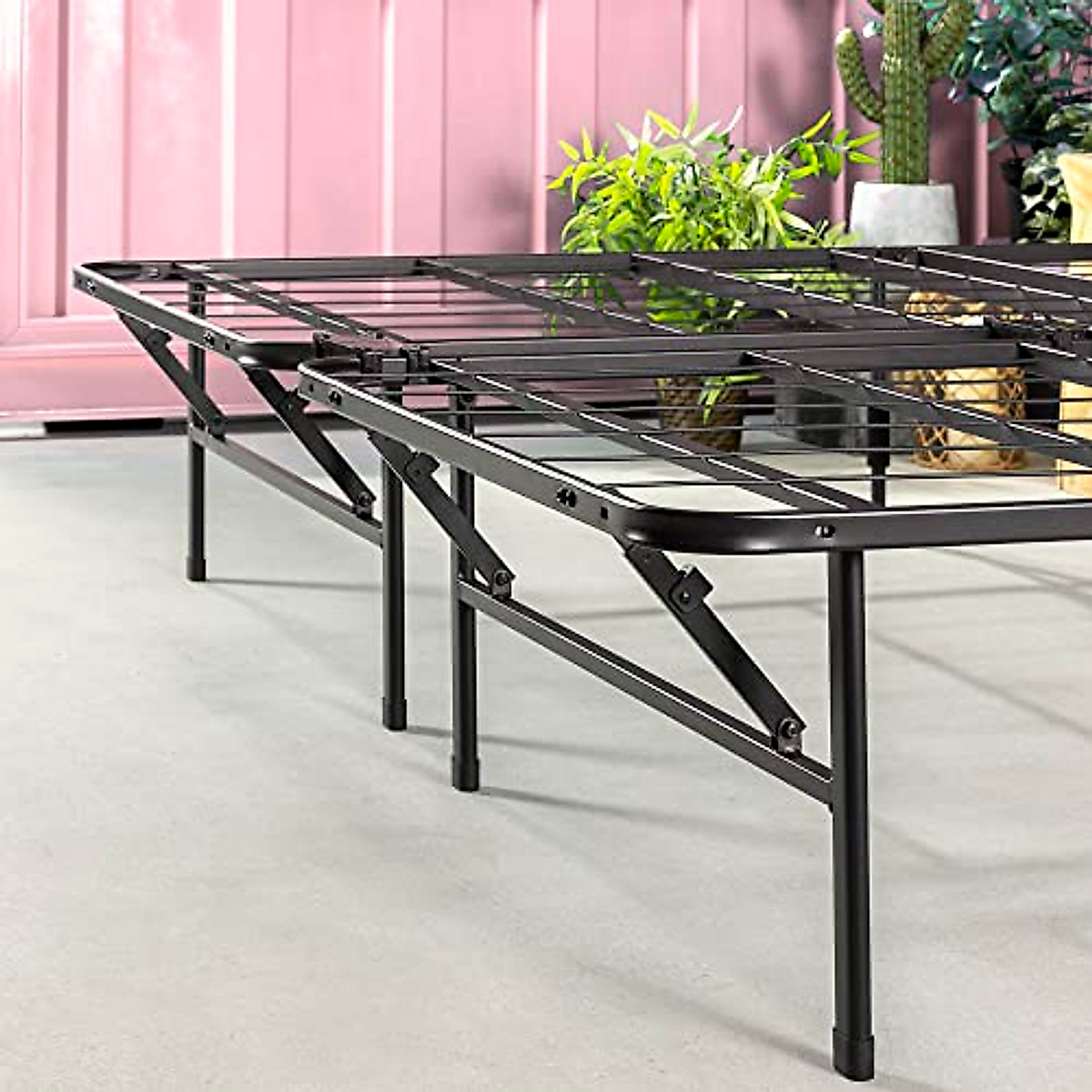 ZINUS SmartBase Tool-Free Assembly Mattress Foundation / 14 Inch Metal Platform Bed Frame / No Box Spring Needed / Sturdy Steel Frame / Underbed Storage, King