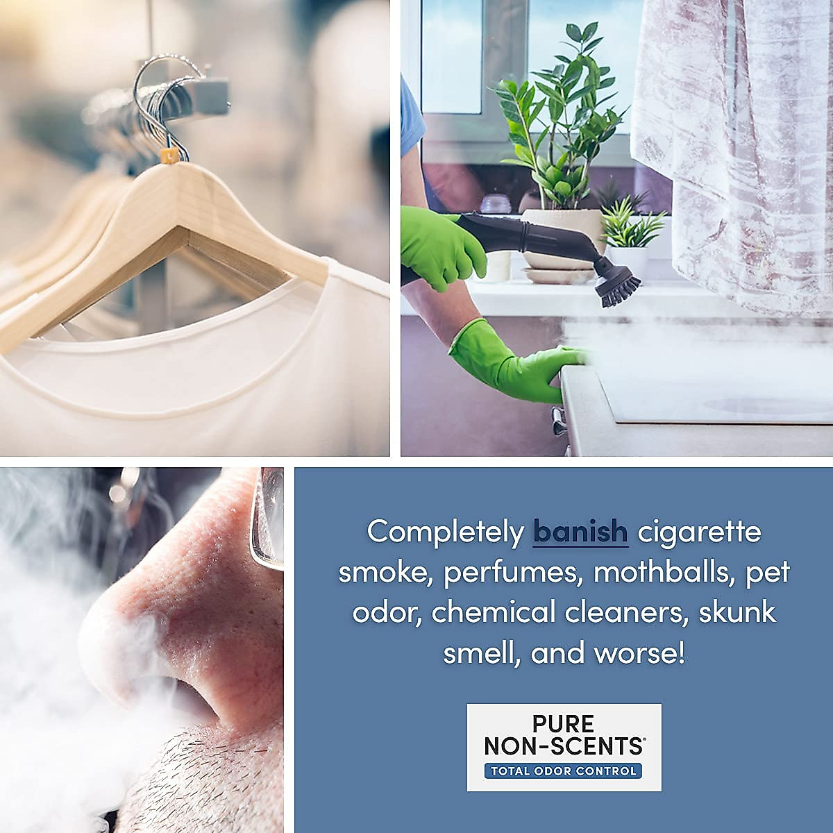 Pure Non Scents® Granular Coconut Shell Activated Charcoal - Non Toxic Odor Absorber & Eliminator for Home, Car, Shoes, Closet, Fridge, & More - Safe Deodorizer for Bad Odors - Unscented, 2lbs