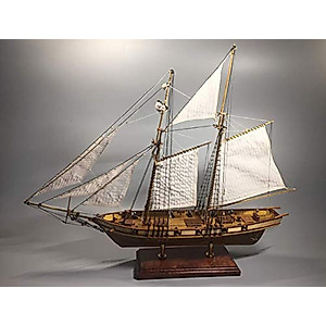 Scale 1/96 Laser-Cut Wooden Sailboat Model kit: The Harvey 1847 Ship Model
