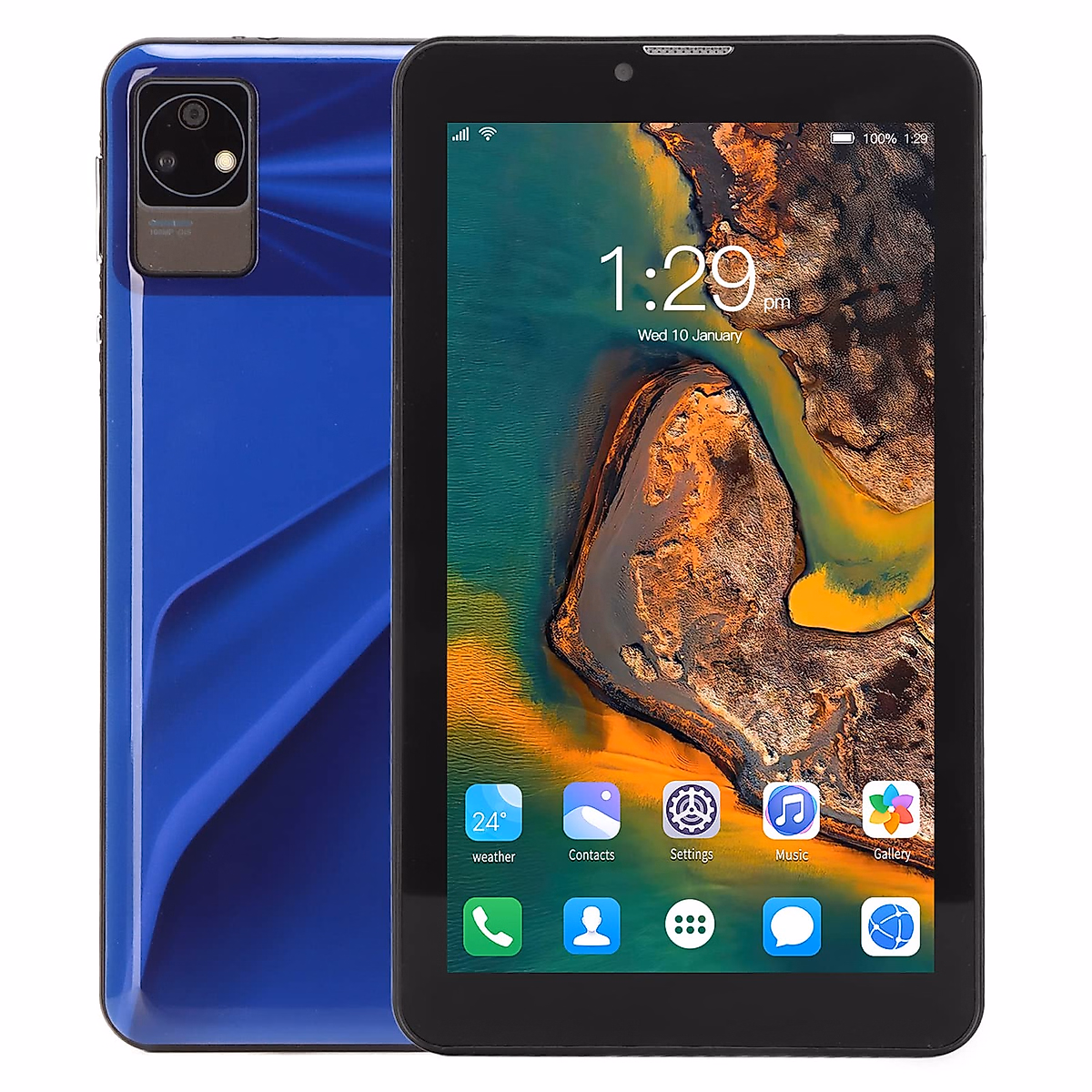 Jiawu Tablet 7 Inch, Android 10.0 Tablet, 1960x1080 IPS Screen, 4GB RAM, 32GB Storage, Octa Core Processor, 6000mAh Dual SIM Dual Standby 5+8MP Dual Camera Tablet, WiFi, Bluetooth, Blue