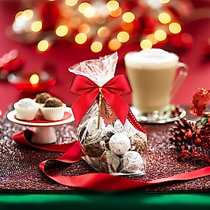 AKLVBL 48 Pack Satin Ribbon Bows Pretied Bows for DIY Craft,Wedding, Treat Bags, Gift Bags, Bakery Candy Bags and Package Decorating (S Size)