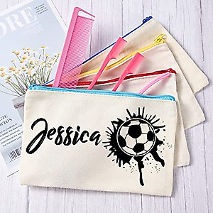 80 Pack Canvas Zipper Makeup Bags Bulk Pencil Pouches Blank DIY Craft Canvas Cosmetic Bag Pouch with Zipper for Makeup Cosmetic Toiletry Stationary Storage (Colorful Zippers)