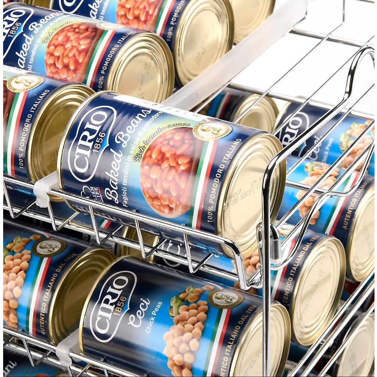 Innovatronic Stackable Can Rack Organizer, Chrome, Efficient and Versatile