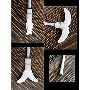 PTFE Electric Stirring Rod Overhead Stirrer Mixer Shaft Anchor Paddle for Flask in Lab (400MM)