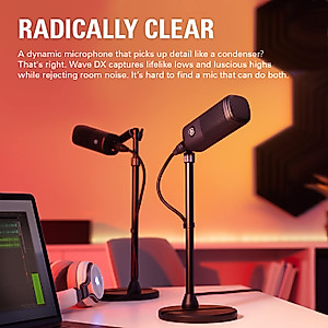 Elgato Wave DX with Cable - Dynamic XLR Microphone with 10ft/3m XLR Cable, Speech optimised for Podcasting, Streaming, Broadcasting, No Signal Booster Required, Works with Any Interface, PC/Mac