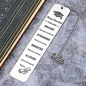 Graduation Gifts for Him Her Class of 2023 Inspirational Bookmark Bulk High School College Grad Gifts for Men Women Nurse Masters Student Boy Girl Son Daughter 2023 Senior Party Gifts