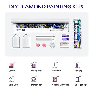 MOYFACE 33.5x23.6Inch 5D Diamond Painting Angel,Diamond Art Painting Kits for Adults with Lovely Angel,Full Drill Paint by Numbers DIY Diamond Art Kits for Beginners Home Wall Decor