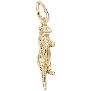 Rembrandt Charms Sea Otter Charm, 10K Yellow Gold