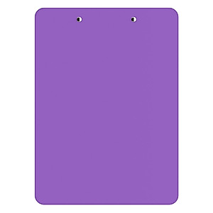 Letter Size 8.5 x 11 Plastic Clipboard - Lilac