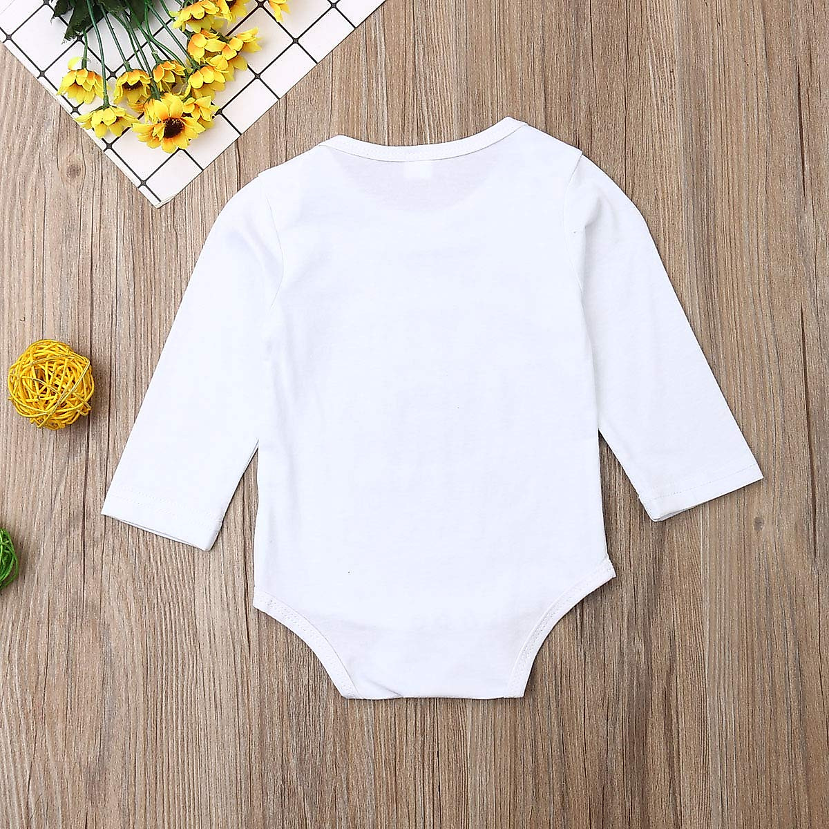 Honganda Funny Newborn Infant Baby Boy On Sundays We Watch Football with Daddy Bodysuit Romper (White-Long Sleeve, 6-12 Months)