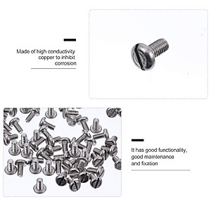 Scicalife 100pcs Round Head Screws Stainless Steel Wall Plate Screws Mechanical Maintenance Fixing Screws for Receptacle Outlet Cover, Wall Plate, Light Switch Plate