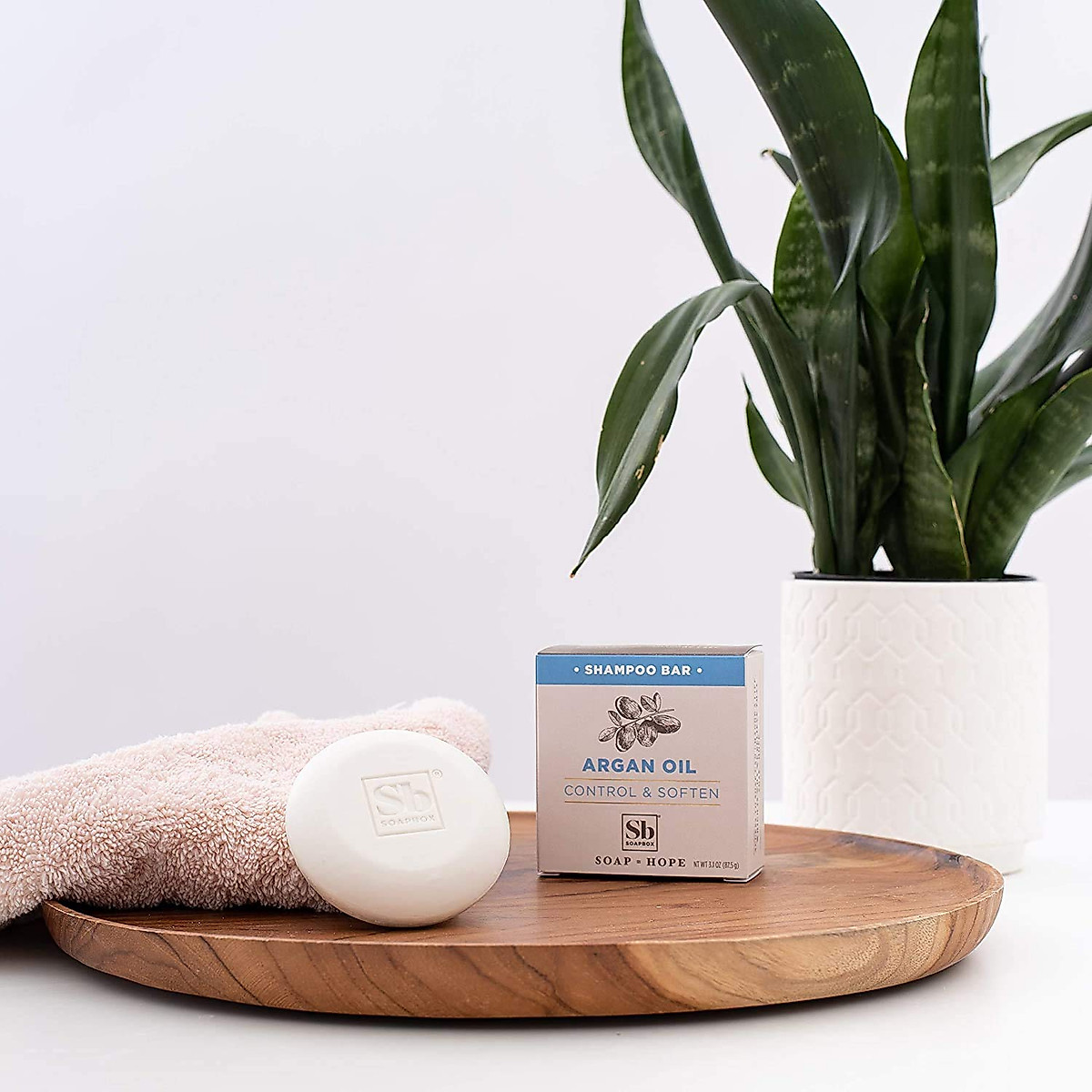 Soapbox Argan Oil Shampoo Bar for Frizzy Hair | Natural, Eco Friendly, Color Safe, Sulfate Free, Paraben Free, Silicone Free, Cruelty Free, and Vegan, 3.1oz, 1 Count