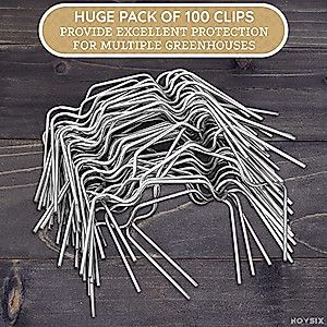 Mini Greenhouse Clips for Hanging - 100Pcs Stainless Steel Clips Green House Accessory Wire Clamp Clip pack for Harbor Freight Replacement Greenhouse Cover - Shade Clips Greenhouse Accessories