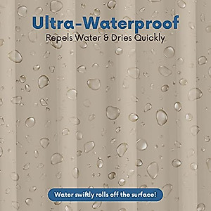 Premium Shower Curtain Liner, 72"W X 70"H - PVC-Free, 6G PEVA Shower Curtain with 12 Rust Proof Grommets And Magnet-weighted Bottom Hem - Moisture Stain Proof Shower Curtain Liner (Taupe)