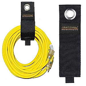SMARTOLOGY 10 Packs Heavy-Duty Garage Wall Hooks and 11 Extension Cord Storage Straps Set