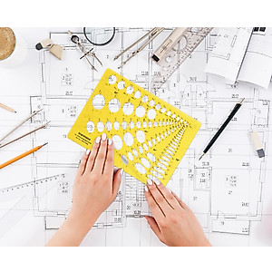 Traceease Trace Simple Trace Stable, 30 Degree Triangle Quilting Ruler and Quilting Template, All Purpose Acrylic Tool for DIY Design Shaped Angular Stencils, 13.9 cmx 22.8 cm