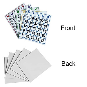 Yuanhe Jumbo Bingo Game Cards -50Pack Easy Read Bingo Set Bingo Paper Game Cards for Bingo Kids Party Card Games, School Classroom Family Gathering Activity, Casino Trip