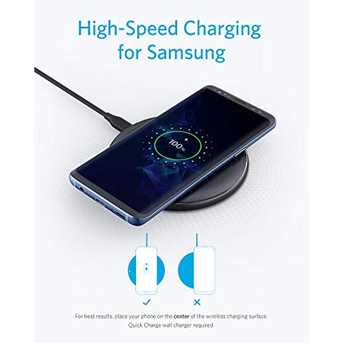 Anker Wireless Chargers Bundle, PowerWave Pad & Stand, Qi-Certified Compatible iPhone 12, 12 Mini, 12 Pro Max, 11, 11 Pro, 11 Pro Max, Xs Max, XR, 10W for Galaxy S20 S10 S9, Note 10 (No AC Adapter)