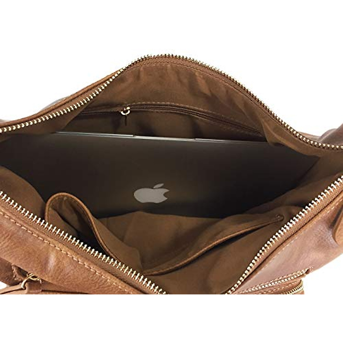 Zzfab Fashion Locking Concealed Carry Big Hobo Bag CCW Cross Body Bag with Credit Card Slots Brown