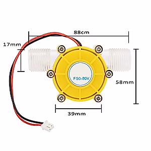 Hydroelectric Generator Mini, Micro Hydroelectric Generator DC Power Energy Generator Water Flow Pump Turbine Hydroelectric Hydroelectric Generator(80V)