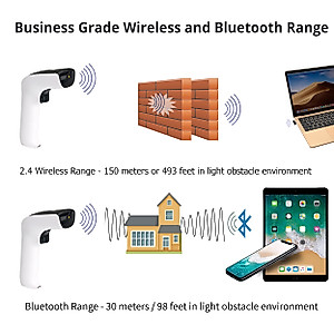 ScanAvenger Wireless Portable 1D&2D Bluetooth Barcode Scanner: Hand Scanner 3-in-1, Cordless, Rechargeable Scan Gun for Inventory - USB Bar Code/QR Reader (1D&2D with No Next Gen Stand)…