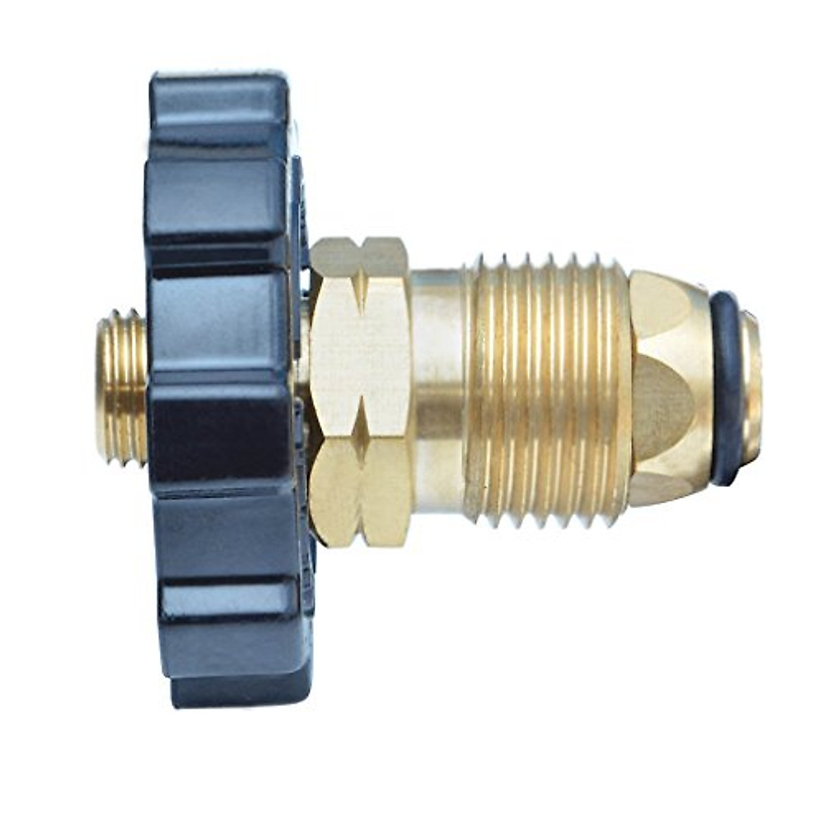 Onlyfire 5041 Soft Nose POL Propane Gas Fitting Adapter with Excess Flow X 1/4 Inch Male Pipe Thread, Brass