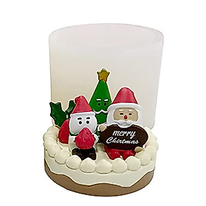 Home Interior Ornament Silicone Rubber Christmas Snowman Candle Mould Delicate Baby Props Photography Gifts for Girls