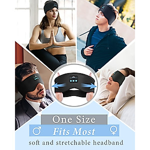 Bluetooth Sleep Headphones - Cozy Eye Mask with Wireless Music for Side Sleepers