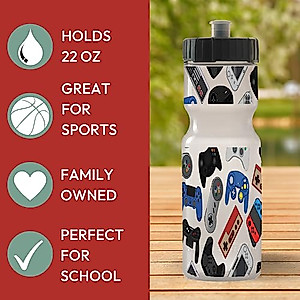 50 Strong Kids Water Bottle | 22 oz. BPA- Free Sports Squeeze Water Bottles with Pull Top Cap |Perfect Water Bottle for School | Reusable & Durable for Boys & Girls | Made in USA