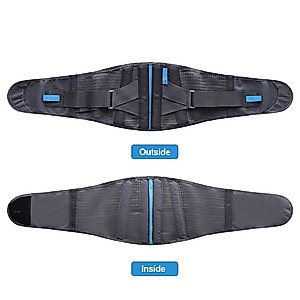Back Brace for Lower Back Pain,Back Support W/Lumbar Pad for Men Women Herniated Disc,Sciatica,Scoliosis,Waist Pain Relief Lumbar Support Belt for heavy lifting(Gray/Blue,S/M Fit Belly 23.5"-29.5")