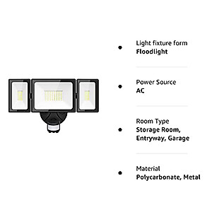 Onforu 65W LED Security Lights Motion Sensor Light Outdoor with Remote Control, Dusk to Dawn Security Lights, 3 Modes, 6500LM, 6500K, IP65 Waterproof Flood Light Motion Detector Hardwired Wall Light