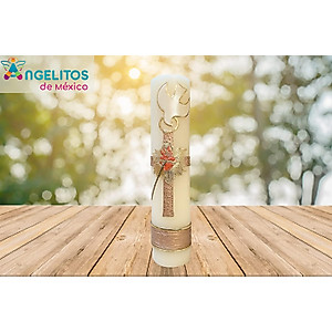 Angelitos de Mexico Faith Holy Spirit Confirmation Candle Vela Cirio de Confirmacion Espiritu Santo Misa Fé Católica