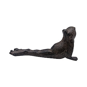 Comfy Hour 3.5" Cast Iron Yoga Frog Door Stopper, Brown, Antique & Vintage Collection