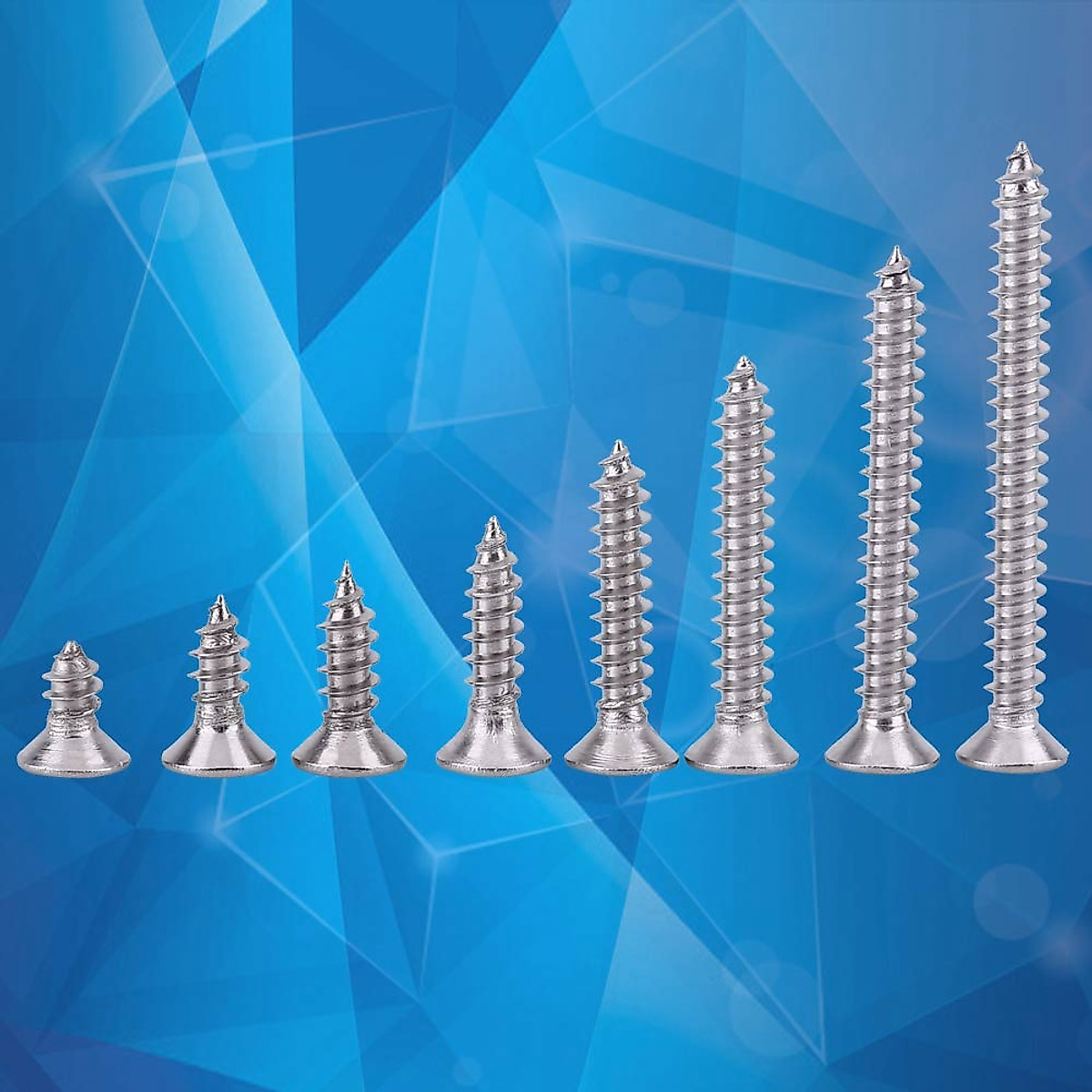 M3 Self Tapping Screws Assortment Set, Stainless Steel Phillips Wood Screws, 200pcs(Flat Head)