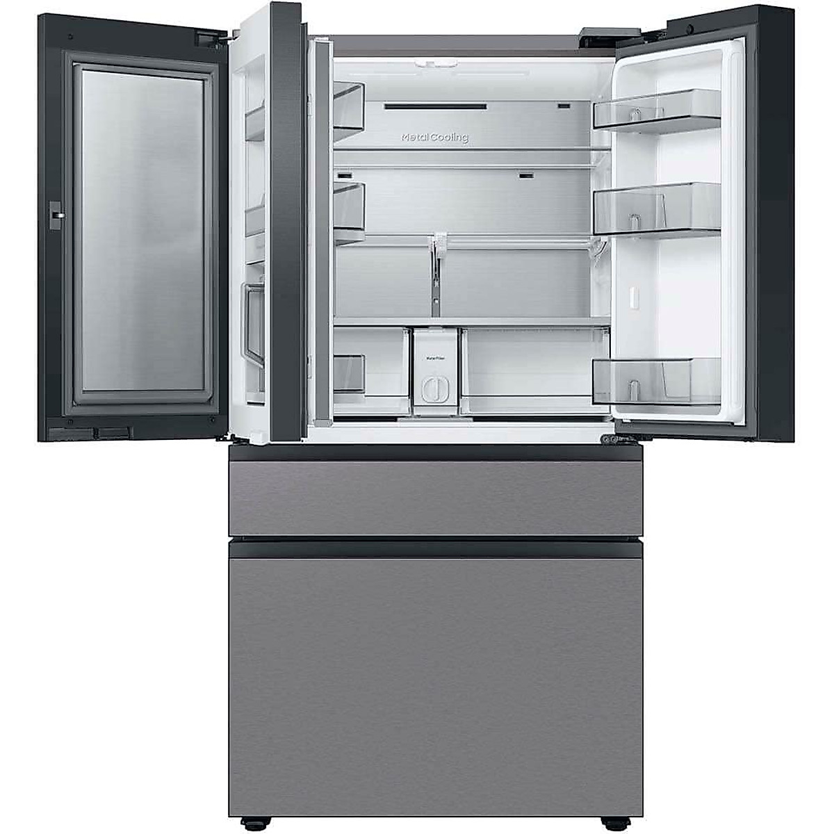 SAMSUNG RF29BB8600QL 29 Cu. Ft. Bespoke Stainless Steel 4-Door French Door Refrigerator