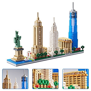 DOLBLOCK Architecture New York City Skyline Model Kit Micro Mini Blocks Building Skylines Collection Set for Adults and Kids Age of 14+ 3452 Pieces Bricks