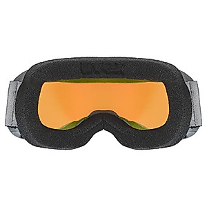 uvex Unisex-Adult, elemnt FM ski goggles, rhino mat/orange-orange, one size