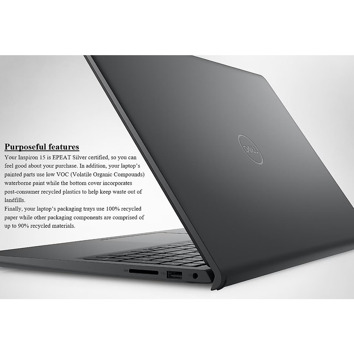 DELL Newest Inspiron 15 Business Laptop, 15.6" Full HD LED, AMD Ryzen 5 5500U, 8G RAM,512GB SSD, Webcam, WiFi, Win 11 Pro, SD Card Reader, Long Battery Life, Carbon Black