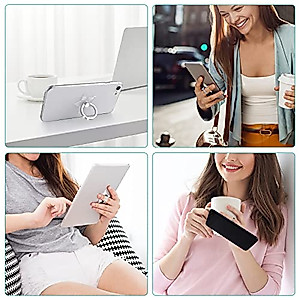 TIESOME Finger Kickstand Cell Phone Ring Holder, 3 Pcs Finger Ring Grip Stands 360° Rotation 180° Phone Ring Stand with Diamond Compatabile with Smartphones (Five-Pointed Star)