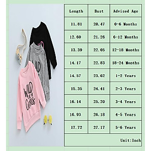 Hnyenmcko Kids Toddler Baby Girl Clothes Wlid Like My Curls Letter Printed Pullover Sweatshirt Fall Winter Sweater Tops 1-6Y (Pink, 3-4 Years)