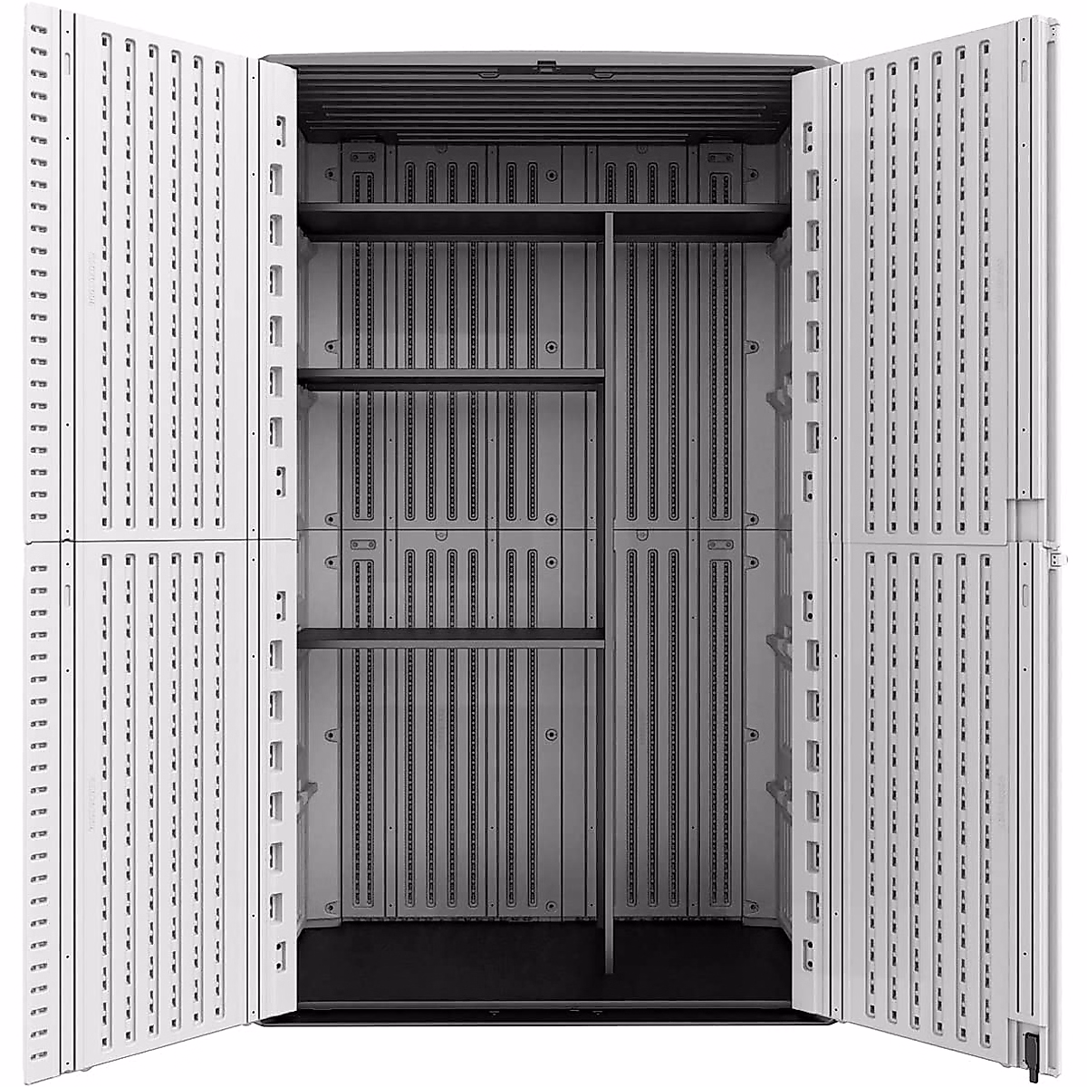 ADDOK Metal Shelve Laminate kit,Vertical Outdoor Storage Cabinet Specialized,68” x 46” x 15”(Black)