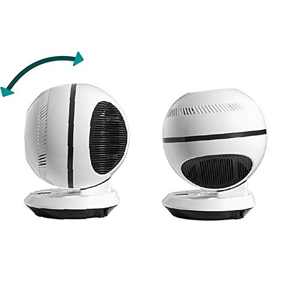 GreenTech Environmental pureFlow QT7 Bladeless Fan - Desk Fan for Bedroom, Home Office - Unique 90 Degree Vertical and Horizontal Oscillating Fan with Remote, Energy Efficient and Whisper Quiet