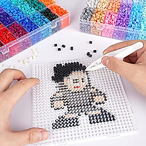 Artkal Fuse Beads 9,600 48 Colors Fusion Beads 5mm Melting Beads Sorted Beads 2 Boxes