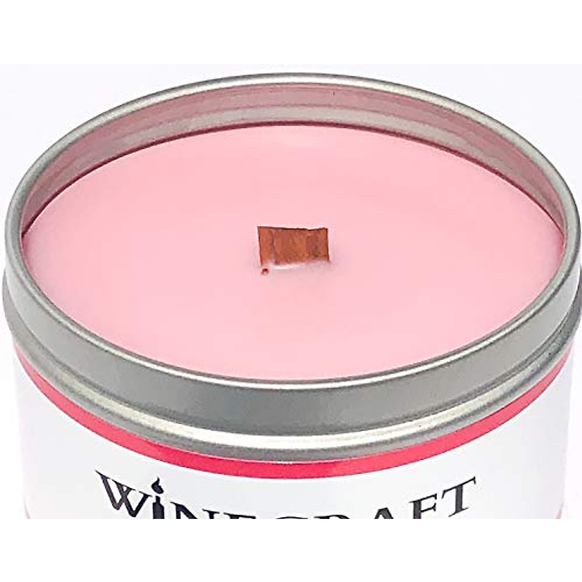 Wooden Wick - Perfect for Spring & Summer - Wine Scented Soy Wax Candle - Crackling Wood Wick - (Peach Sangria)