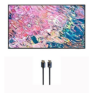 SAMSUNG QN43Q60BAFXZA 43" QLED Quantum HDR 4K Smart TV with an Austere 5S-4KHD2-2-5M V-Series 2.5m Premium 4K HDR HDMI Braided Cable (2022)